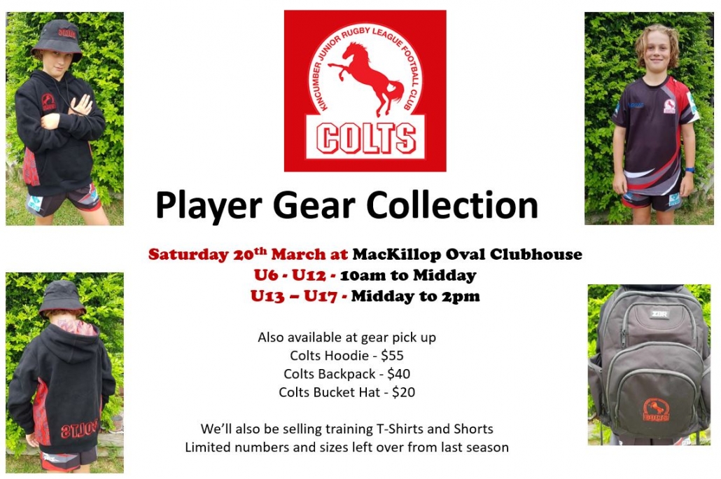 Player Gear Collection – Saturday 20th March 2021 – Kincumber Colts ...